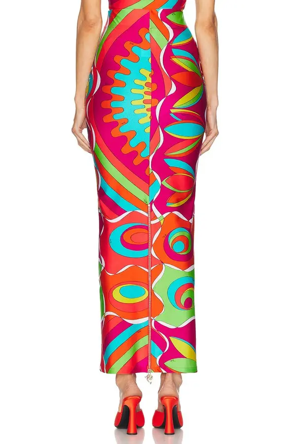 Emilio Pucci Maxi Skirt In Red,pink