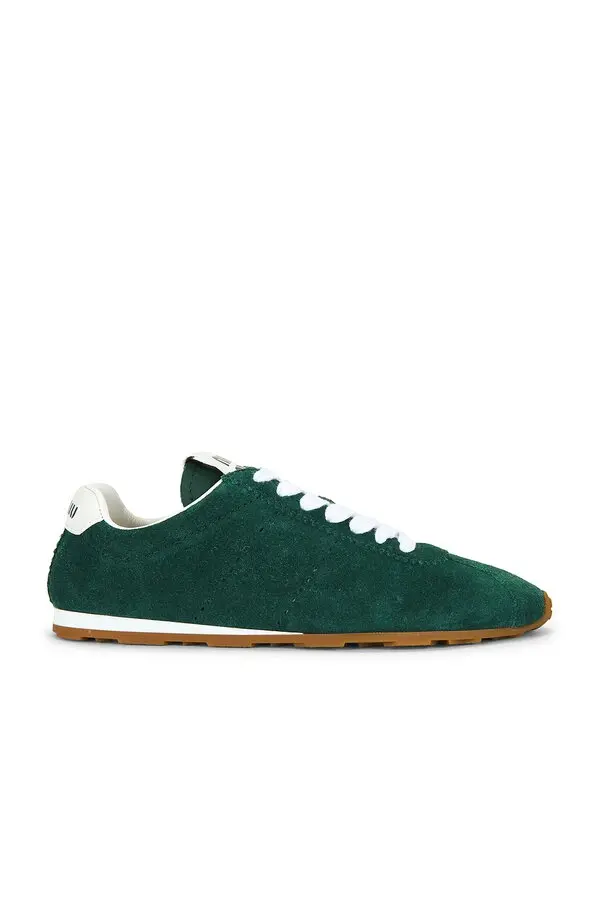 Miu Miu Plume Nylon Scamosciato Sneaker - Oleandro