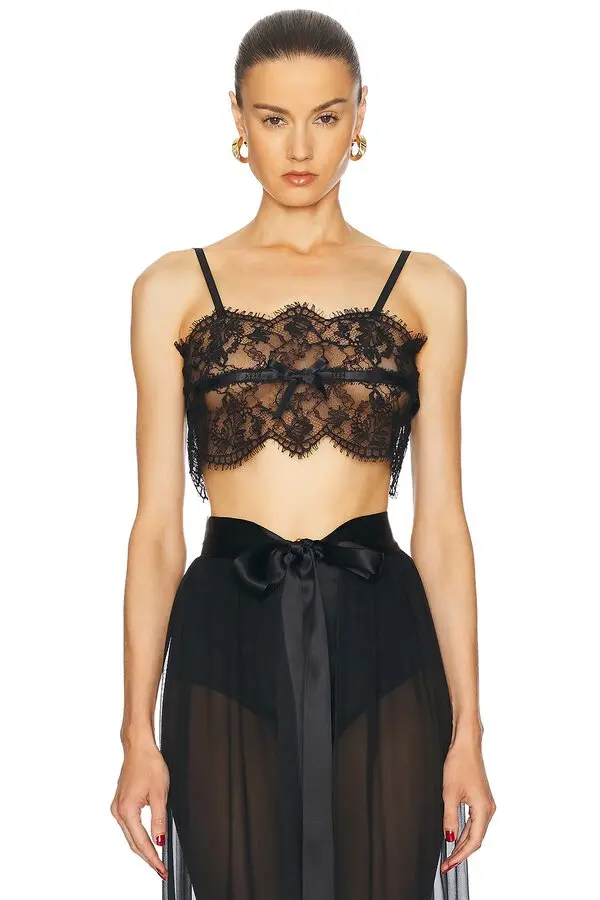 Dolce & Gabbana Lace Bralette In Black - Nero