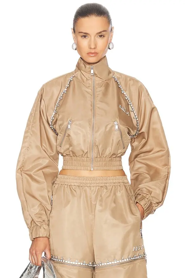 AREA Crystal Trim Track Jacket
