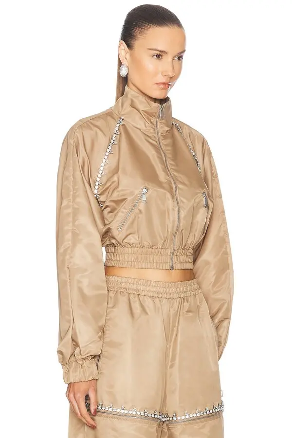 AREA Crystal Trim Track Jacket