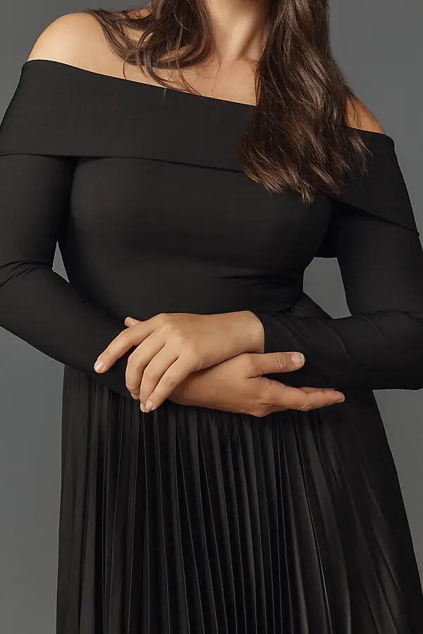 knee length dresses for ladies Hutch - Ayla Pleated Maxi Dress main image 0