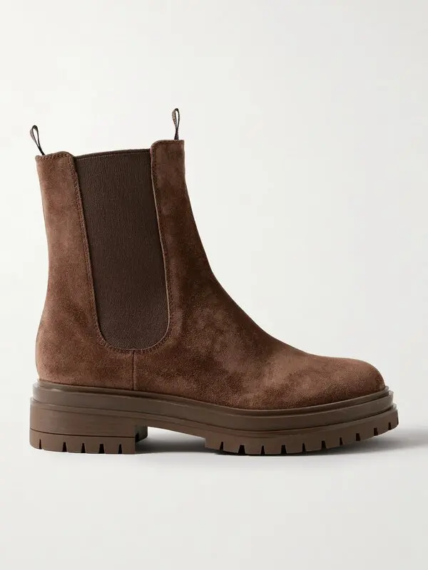 GIANVITO ROSSI Chester Suede Chelsea Boots - Brown