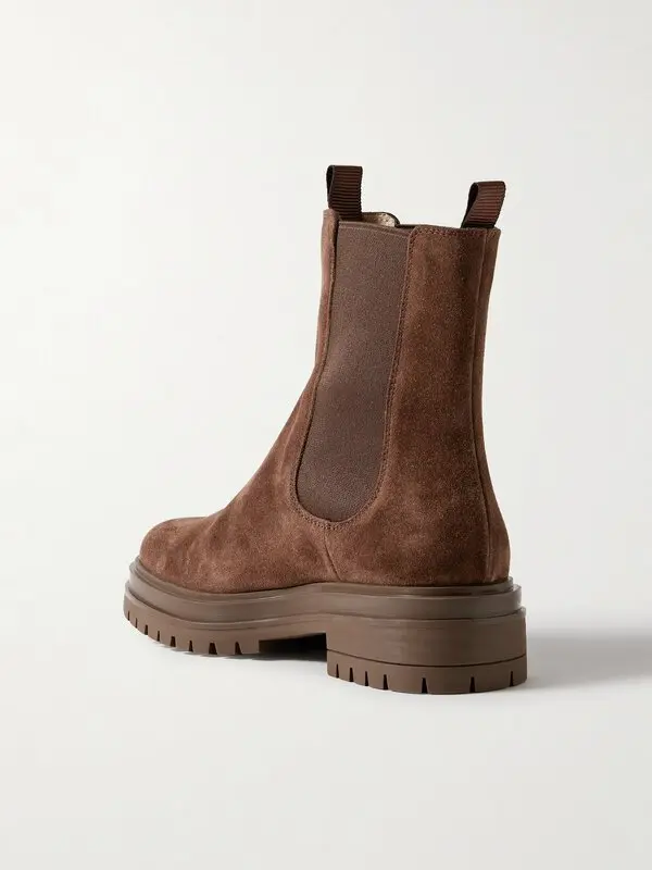 GIANVITO ROSSI Chester Suede Chelsea Boots - Brown