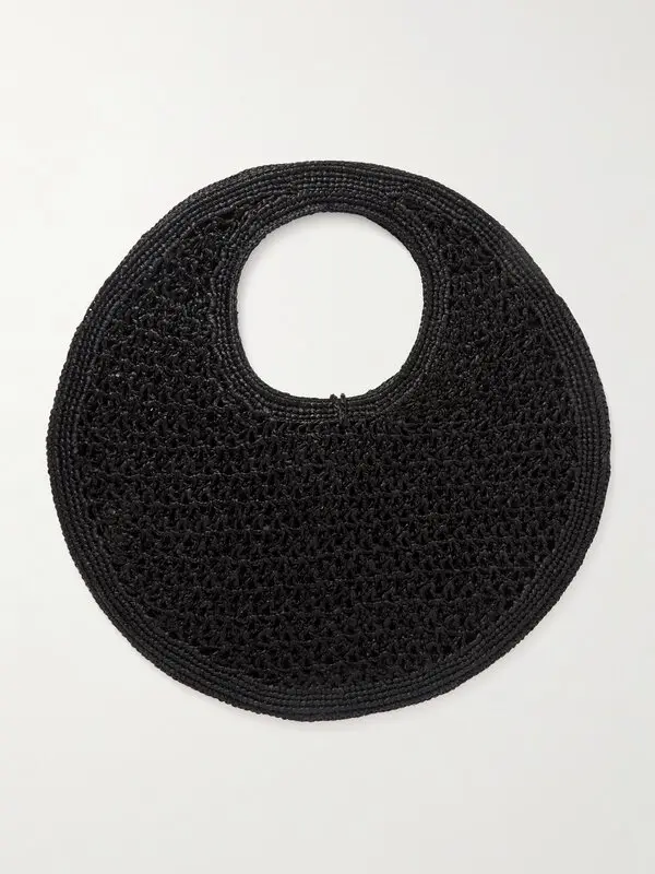 Jacquemus The Rond Raffia Tote - Black
