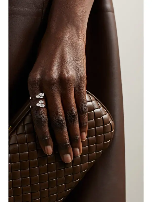 REPOSSI Serti Sur Vide 18-karat White Gold Diamond Ring - Silver