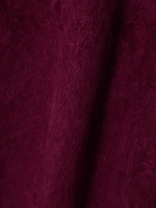 LISA YANG Asta Brushed-cashmere Midi Skirt - Burgundy
