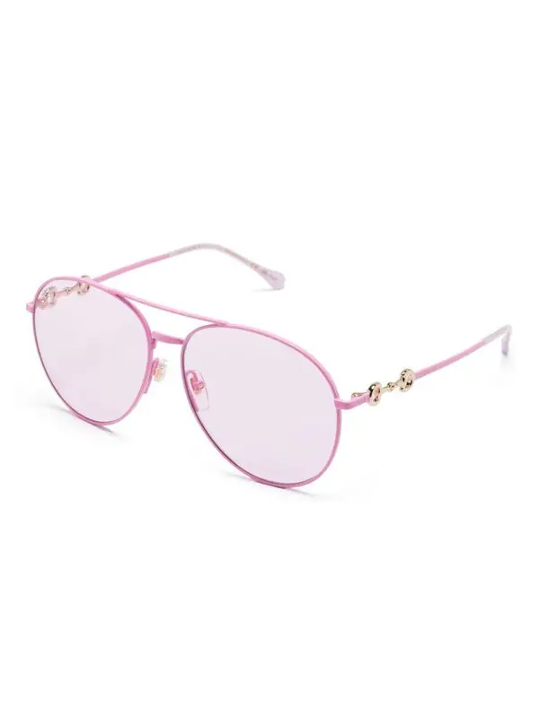 Gucci Pilot-frame Sunglasses - Pink