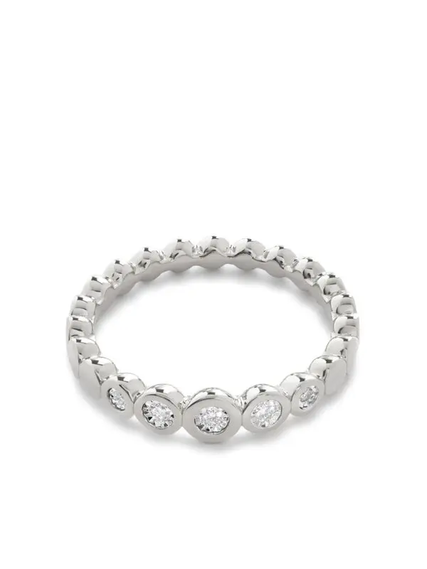 Monica Vinader Graduated Half Eternity Ring - Silver