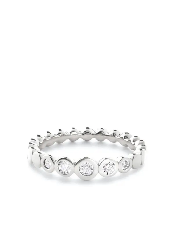 Monica Vinader Graduated Half Eternity Ring - Silver