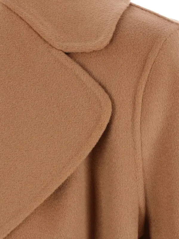 Max Mara Poldo Wool Wrap Coat - Brown