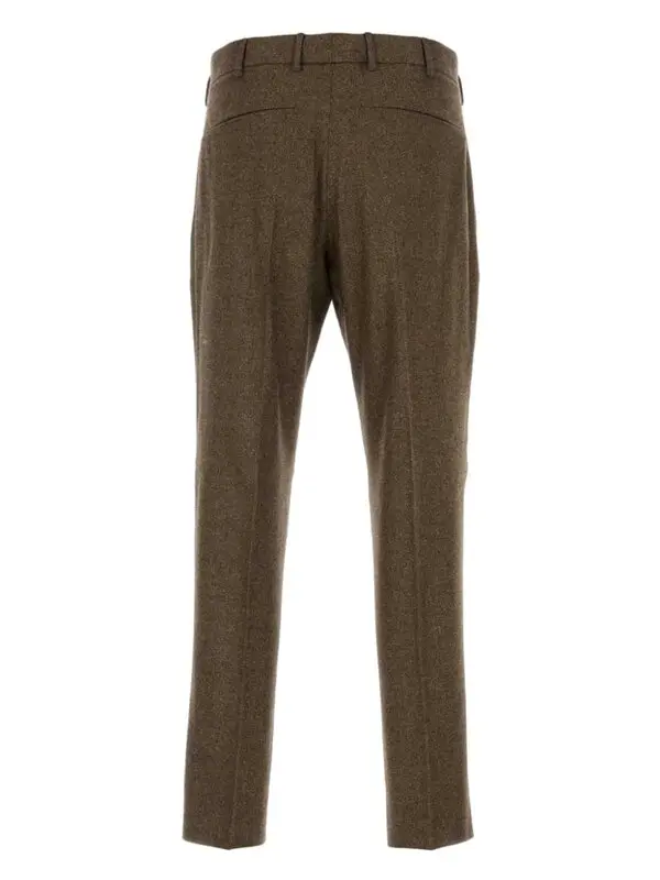 PT TORINO Pressed-crease Tapered Trousers - Brown