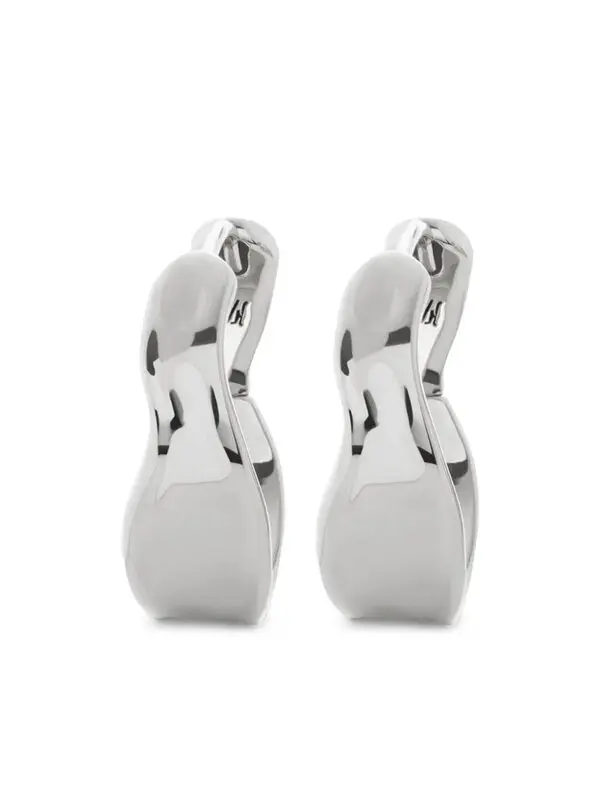 Monica Vinader Medium The Wave Hoop Earrings - Silver