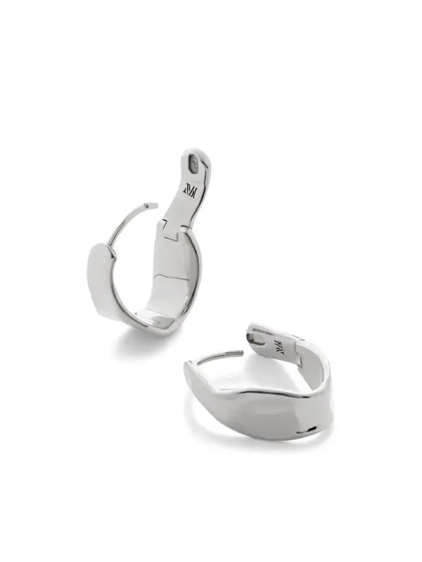 Monica Vinader Medium The Wave Hoop Earrings - Silver