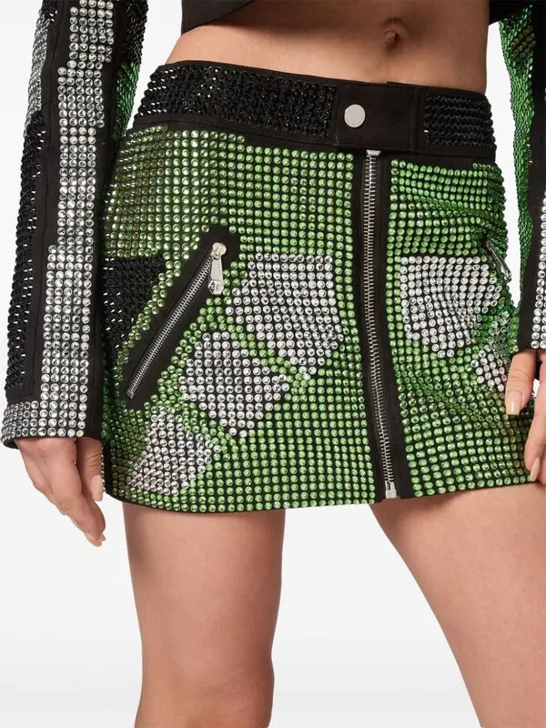 Philipp Plein Crystal-embellished Pencil Skirt