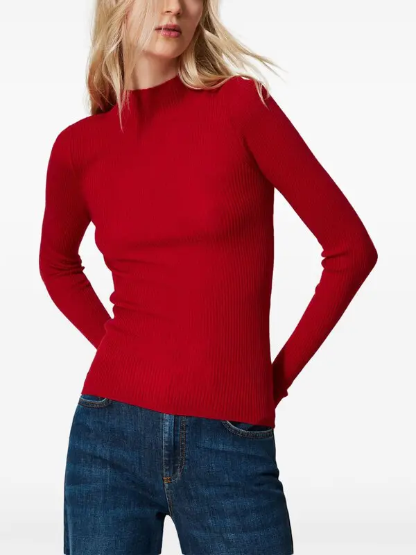TWINSET High-neck Seamless Sweater - Red