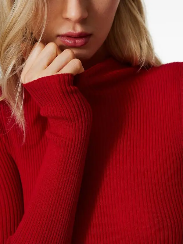 TWINSET High-neck Seamless Sweater - Red