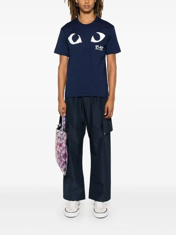 Play Comme Des Garcon Logo-print T-shirt - Blue