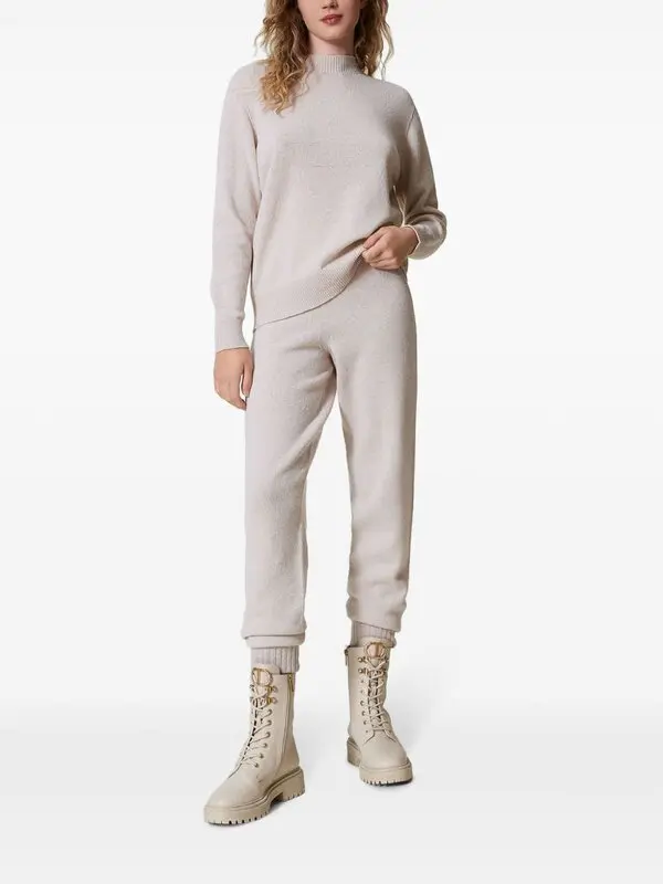 TWINSET Knitted Track Pants - Neutrals