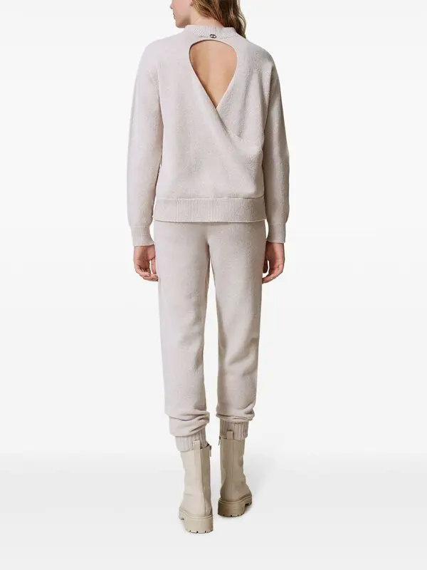 TWINSET Knitted Track Pants - Neutrals