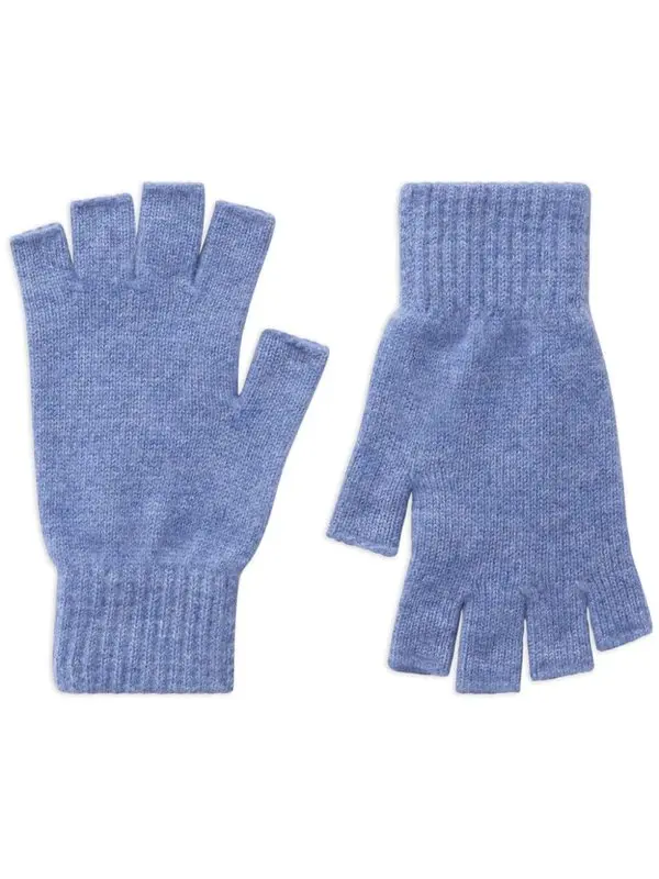Pringle Of Scotland Fingerless Gloves - Blue