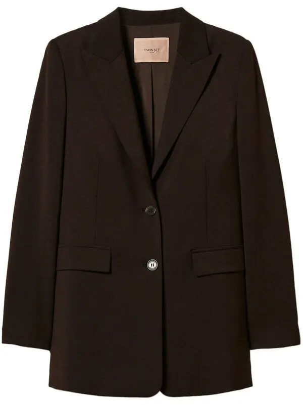 TWINSET Logo-plaque Blazer - Brown