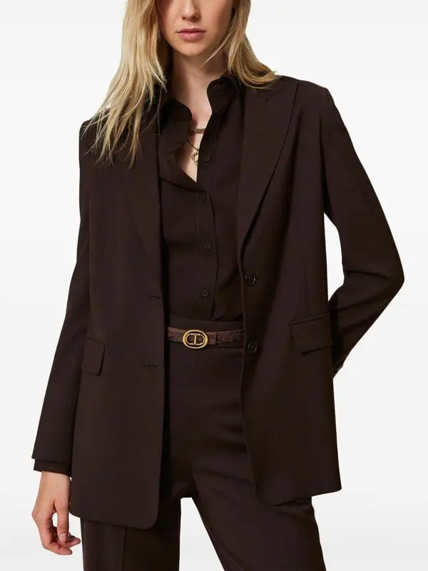 TWINSET Logo-plaque Blazer - Brown