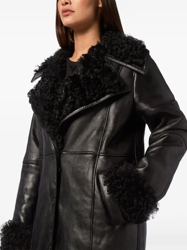 Philipp Plein Skull & Bones Shearling Coat