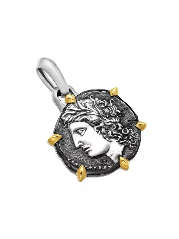 David Yurman 18kt Yellow Gold And Sterling Virgo Amulet