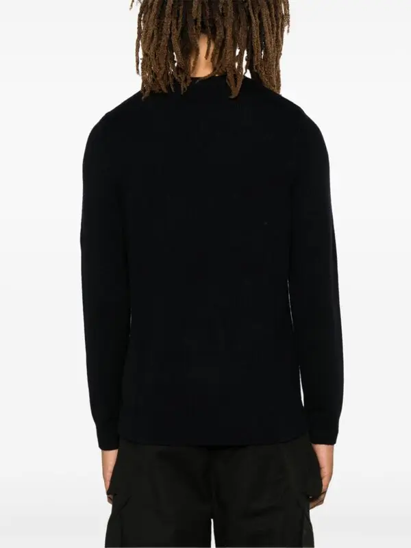 Perfect Moment Piste" Intarsia Knit Crew Neck Sweater - Blue