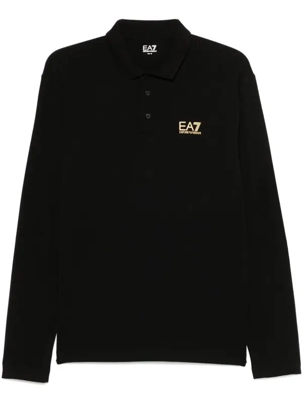 EA7 Rubberised-logo Polo Shirt