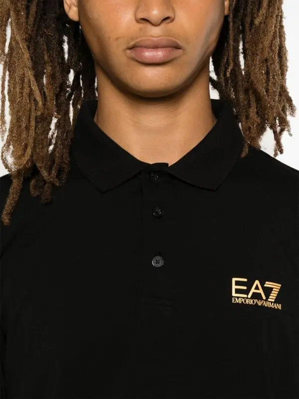 EA7 Rubberised-logo Polo Shirt