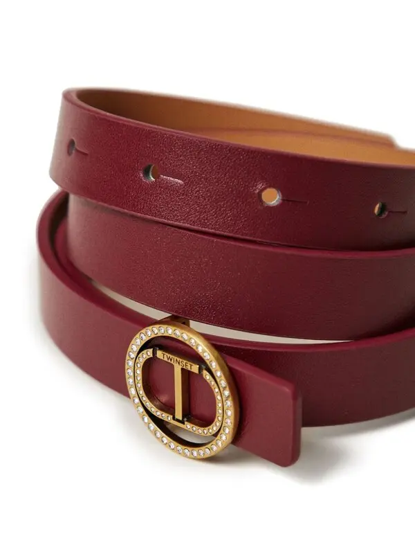 TWINSET Logo-buckle Belt - Red