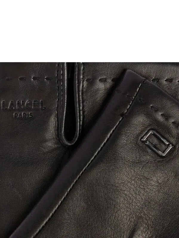 LANCEL Sellier Leather Gloves - Black