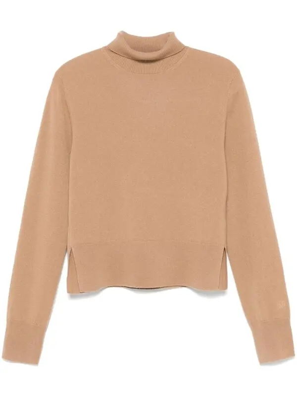 TOTEME Cropped Turtleneck Sweater - Neutrals