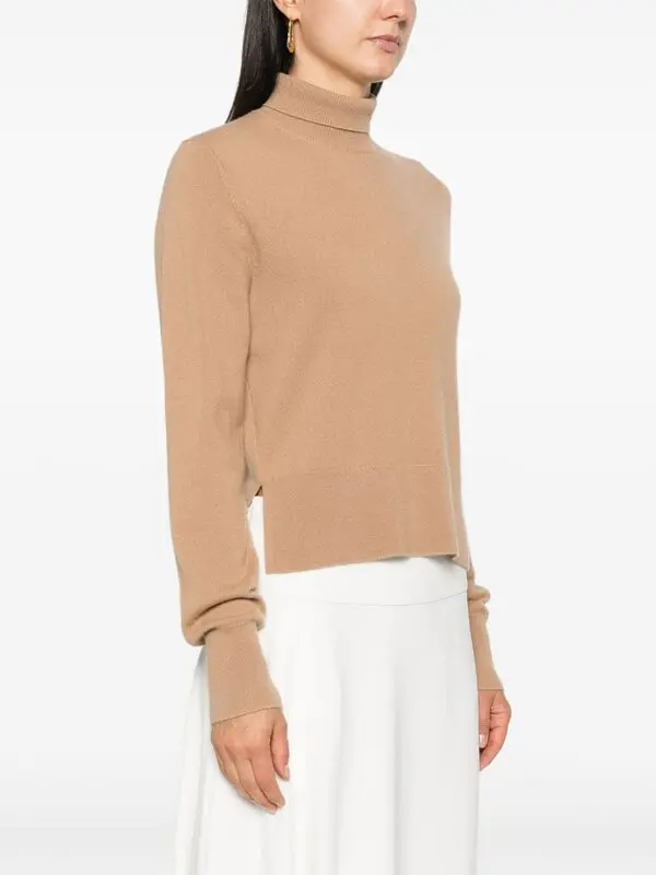 TOTEME Cropped Turtleneck Sweater - Neutrals