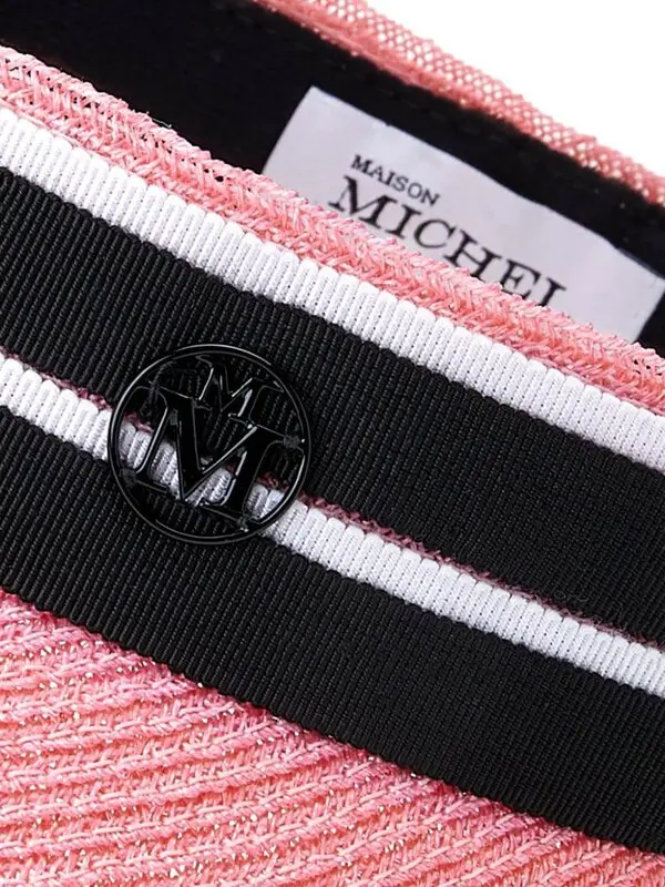 MAISON MICHEL Patty Straw Visor - Pink
