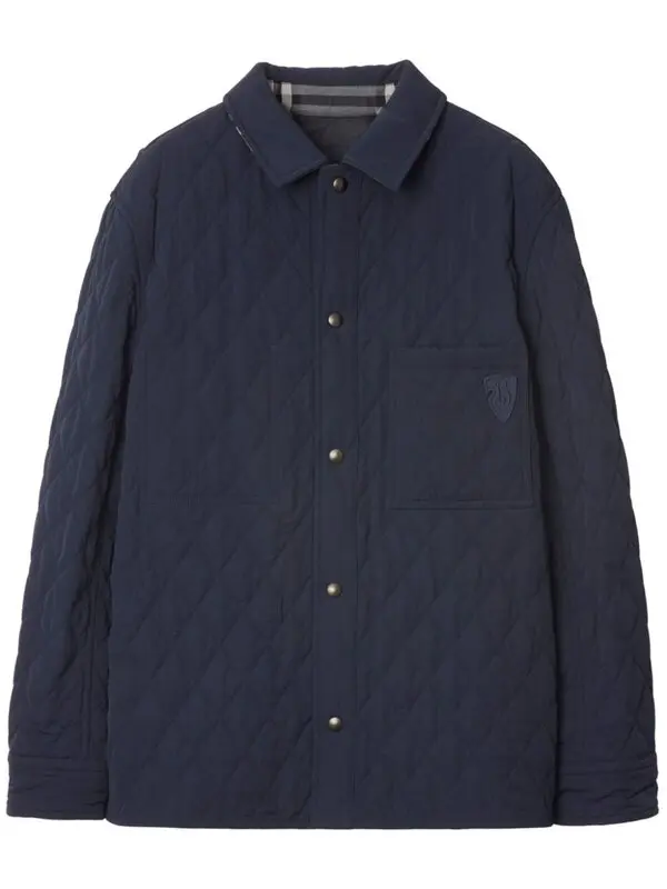 Burberry Reversible Quilted Overshirt - Blue