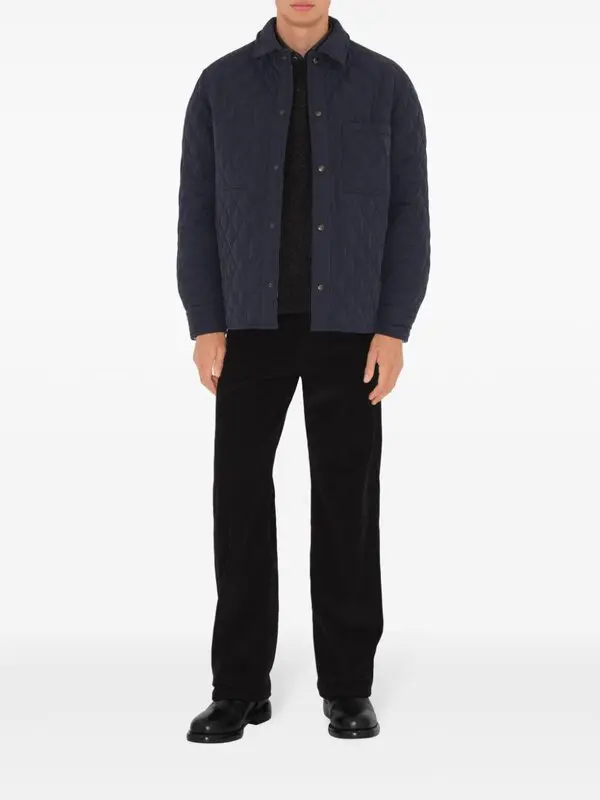 Burberry Reversible Quilted Overshirt - Blue