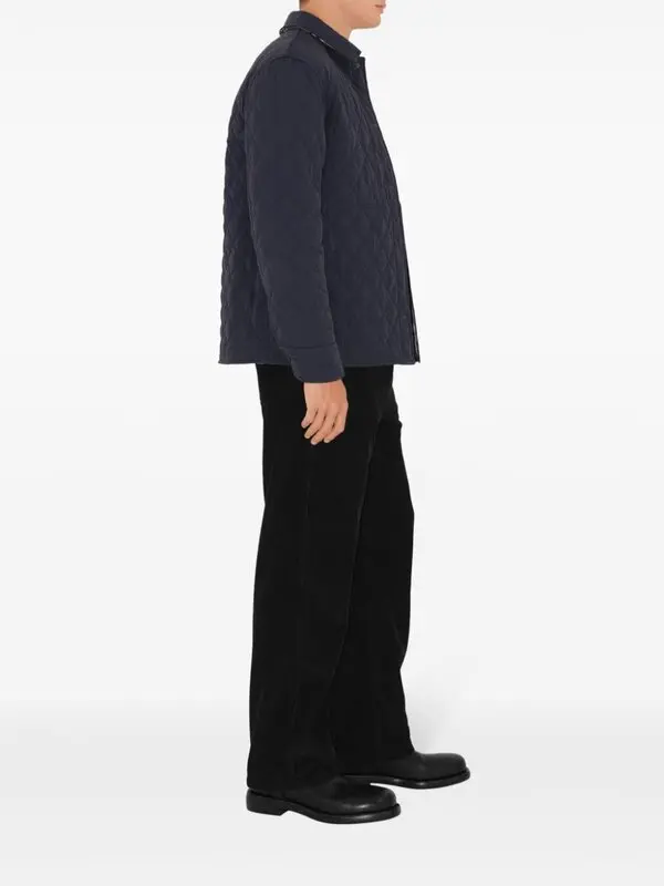 Burberry Reversible Quilted Overshirt - Blue