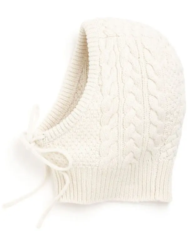 BARRIE Cashmere Balaclava - White