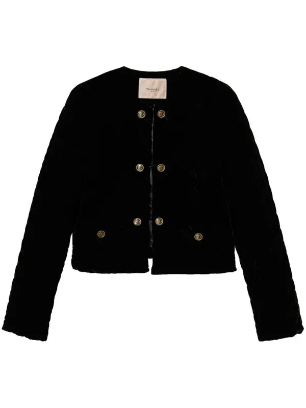 TWINSET Velvet Cropped Jacket