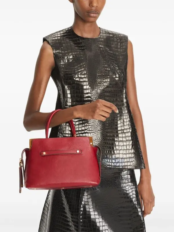 Tory Burch Mercer Textured Tote - Red
