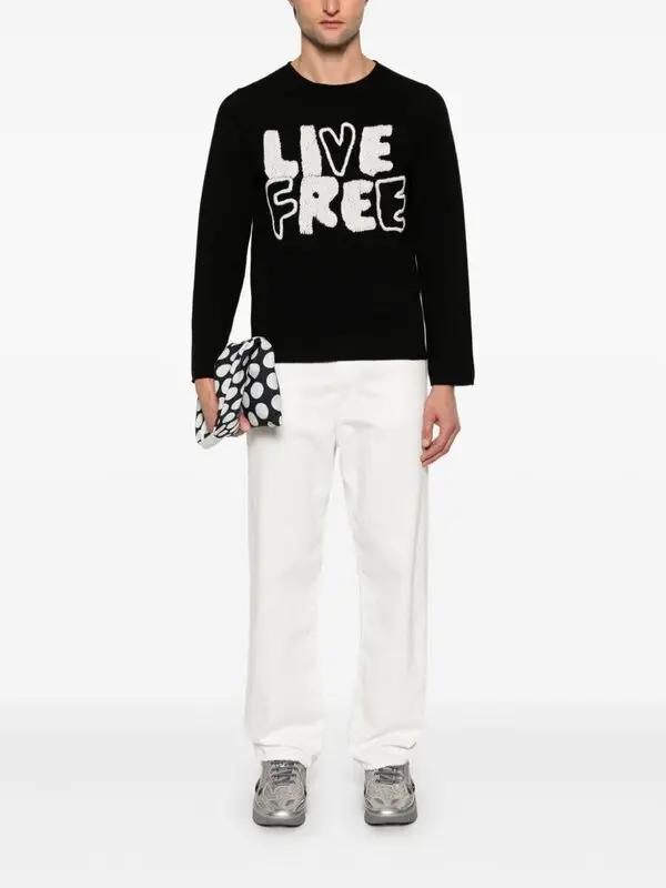 Comme Des Garçons Embroidered Sweater - Black