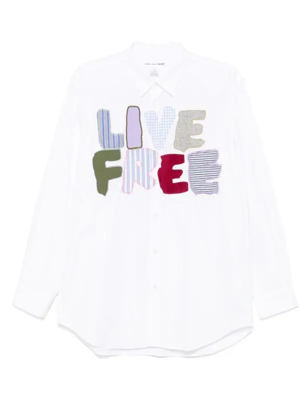 Comme Des Garçons Patch-lettering Shirt
