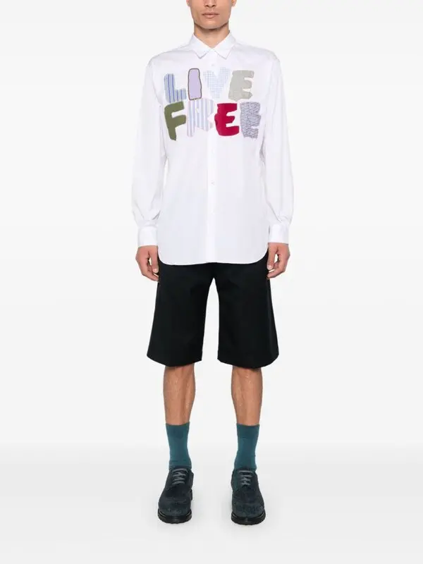 Comme Des Garçons Patch-lettering Shirt