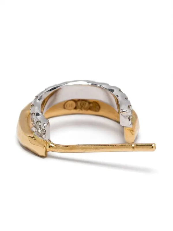 OCTAVIA ELIZABETH 18kt Diamond Half Hoop Earrings