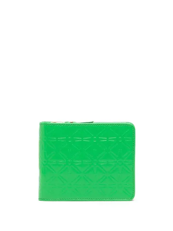 Comme Des Garçons Embossed Leather Wallet - Green