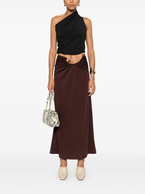 Christopher Esber Spiral Crystal Maxi Skirt - Red