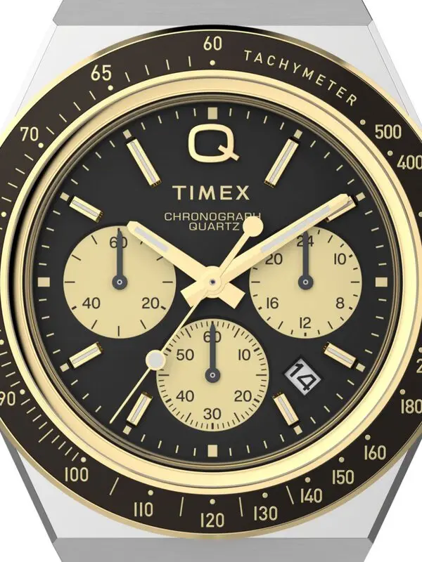 TIMEX Q 40mm Chronograph Watch - Silver